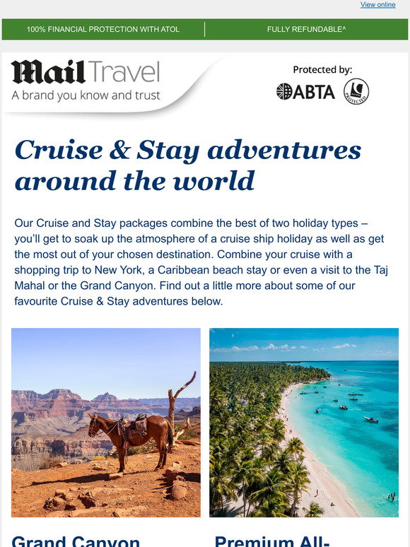 Daily Mail Experiences: Cruise & Stay adventures around the world | Milled