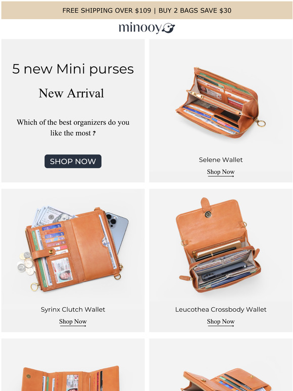 minooy: New Arrival! 5 new Mini purses | Milled