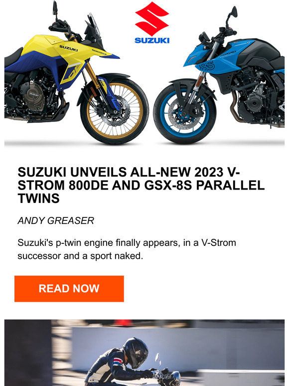 RevZilla: CT Digest: Suzuki unveils all-new 2023 V-Strom 800DE and GSX ...