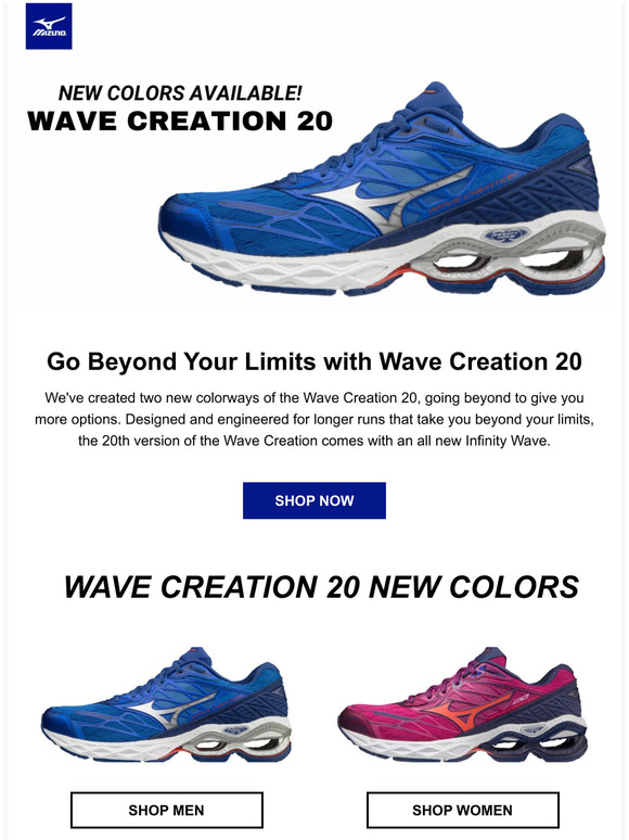 Mizuno: The New Colors of the Wave Creation 20 Have Arrived! | Milled