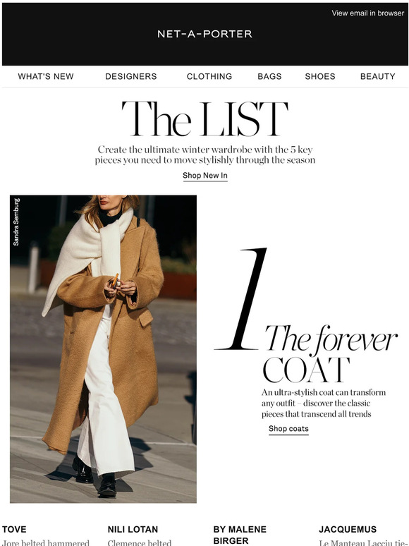 Net-A-Porter: The 5 key pieces you need this winter | Milled
