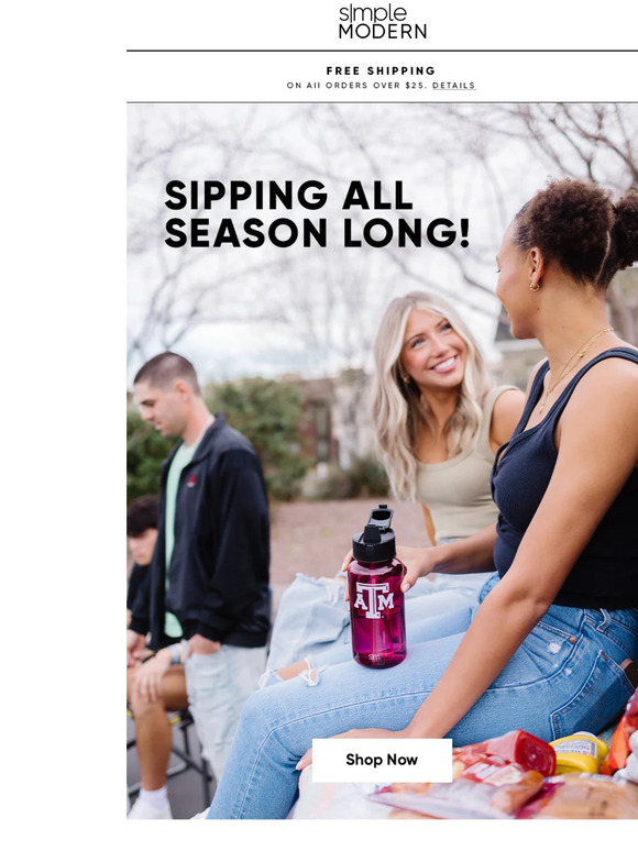 Simple Modern: Show your spirit with every sip! 🏈 | Milled