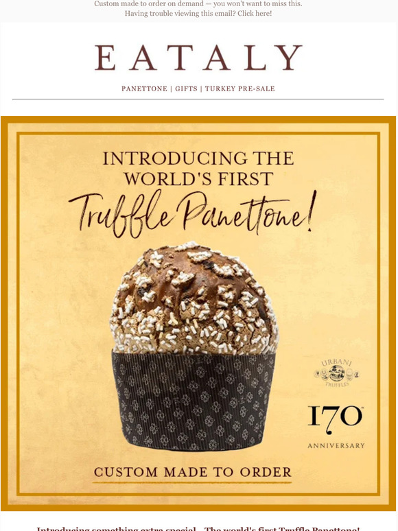 Eataly NA: Introducing: The world's first Truffle Panettone! | Milled