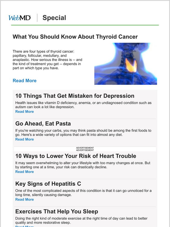 WebMD: Thyroid Cancer: Watch for These Symptoms | Milled