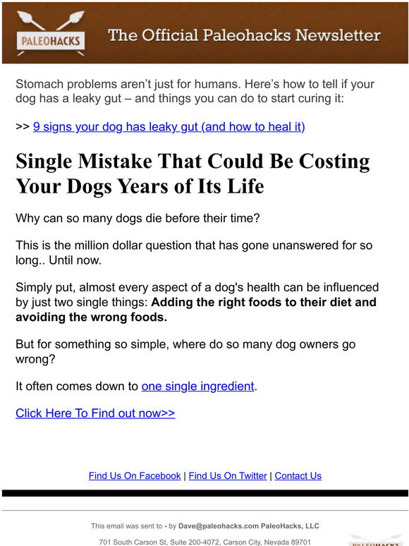 PaleoHacks: Signs Your Dog Has Leaky Gut & How To Heal It | Milled