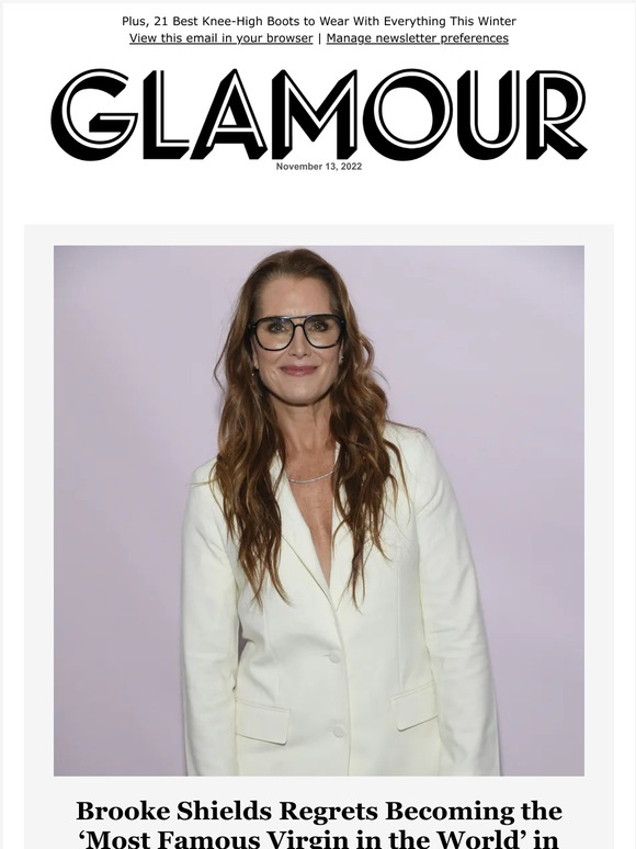 Glamour Brooke Shields Still Regrets ‘most Famous Virgin In The World