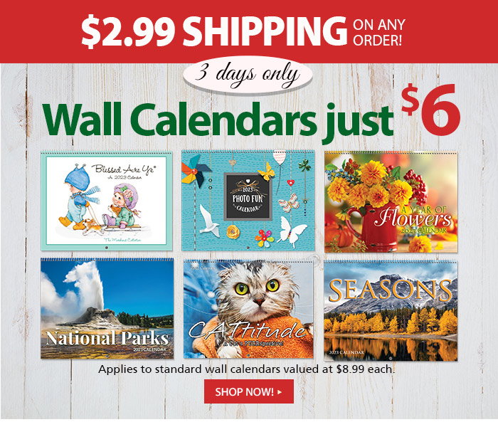 Current Catalog: $6 Wall Calendars + $2.99 Shipping! | Milled
