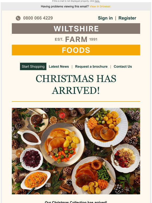 Wiltshire Farm Foods: Our Christmas menu has landed! | Milled