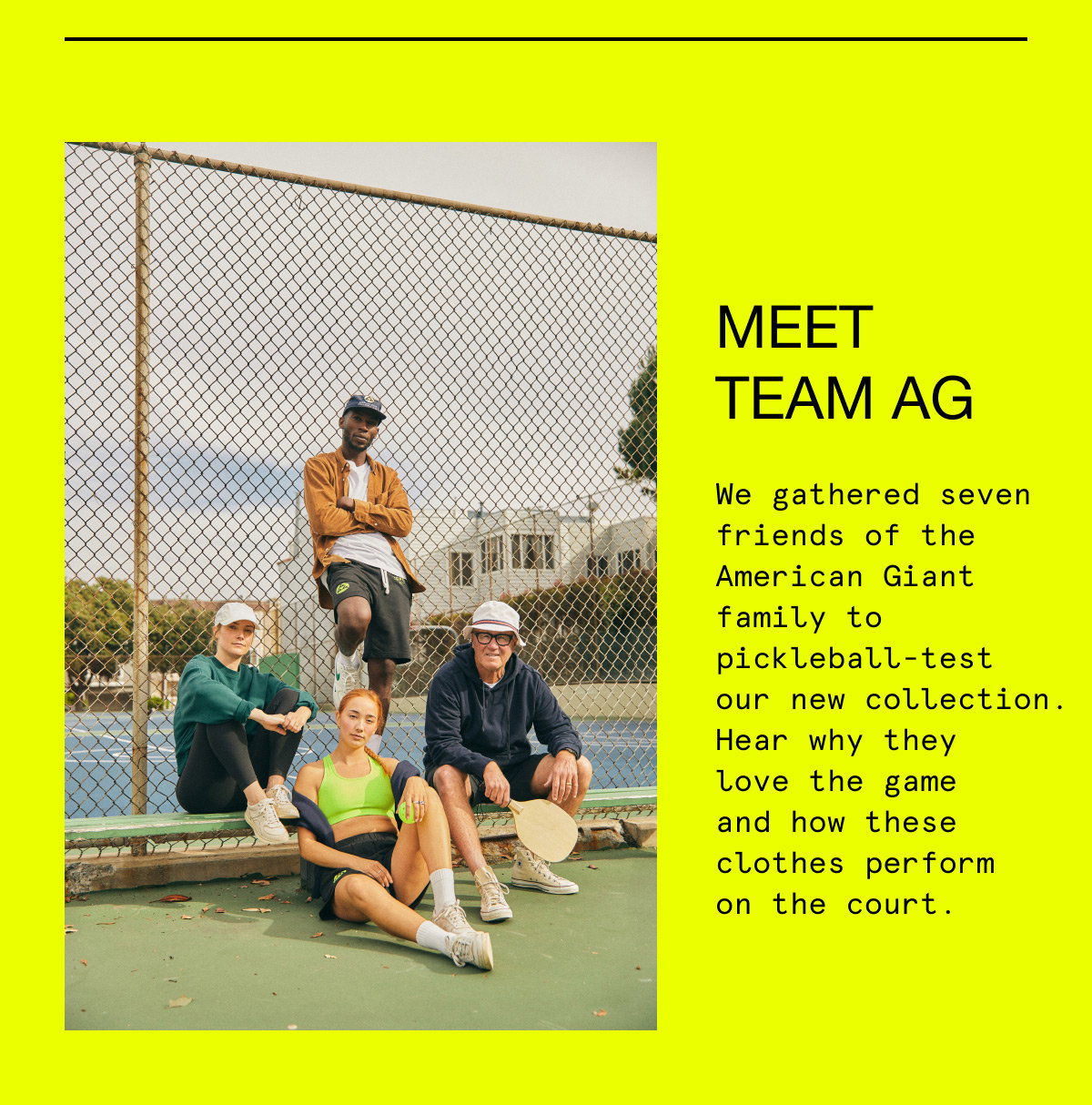 American Giant: Introducing American Giant Pickleball Club | Milled