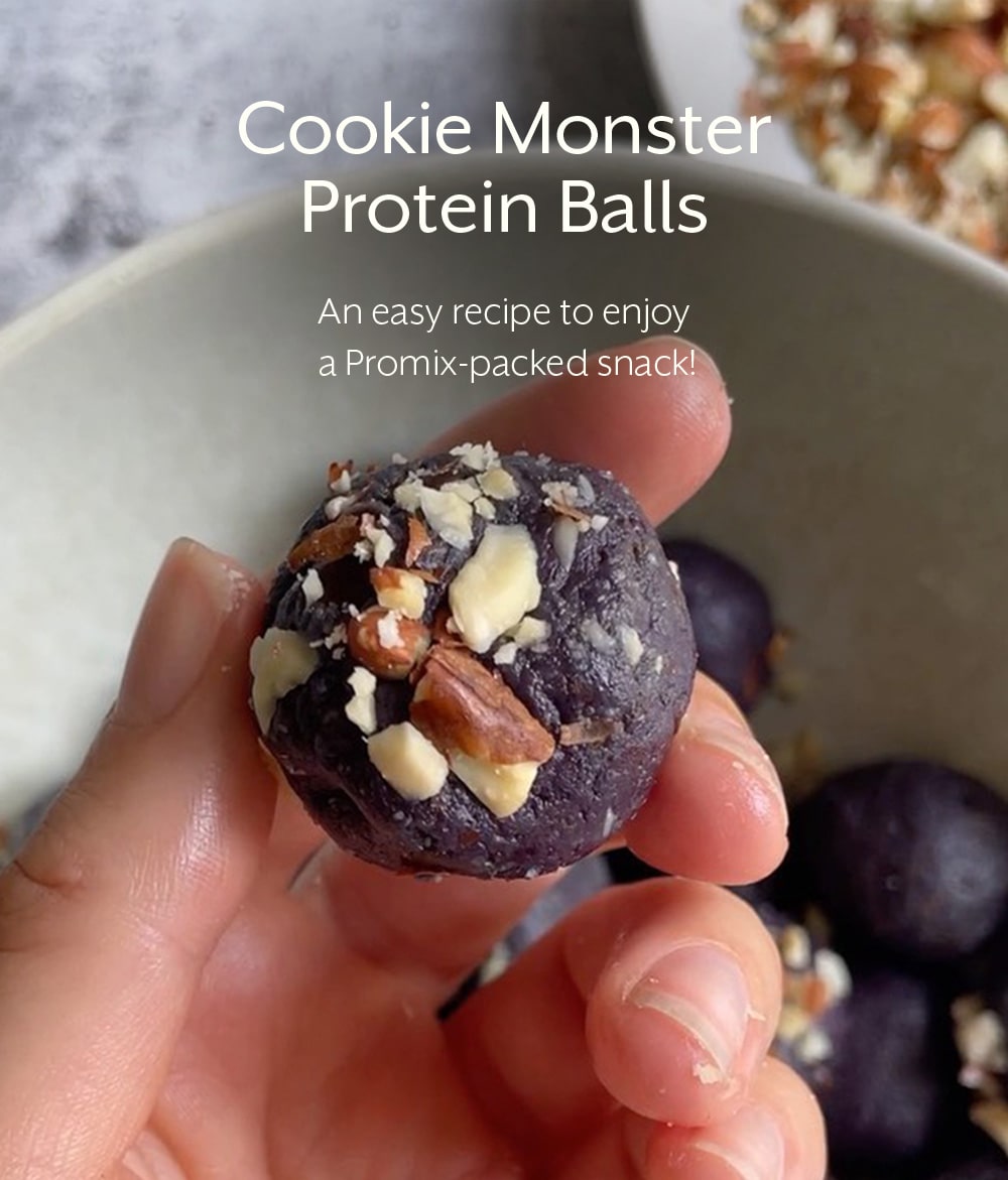 Promix Nutrition: Recipe: Cookie Monster Protein Balls 🍪🔵 | Milled