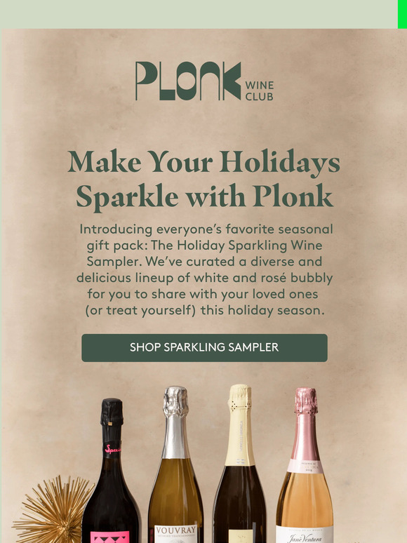 Plonk Wine Club: Just Released: Holiday Sparkling Wine Sampler | Milled