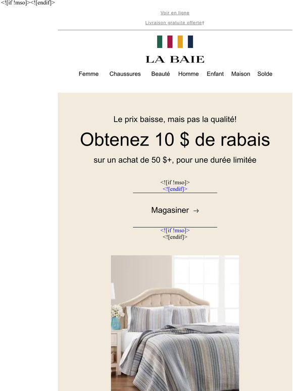 Hudson's Bay: 10 $ de rabais sur des articles à prix réduit | Milled