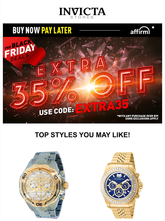 Invicta: ⚡️💥EXTRA 35% OFF💥⚡️🔓UNLOCKED🔓 On 1000+ Of Styles! | Milled