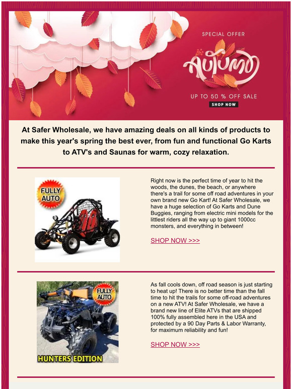 SaferWholesale: Fall Deals Are Here! Dont Miss These Deals! Call 866 ...