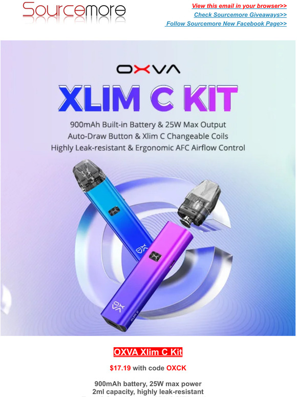 Sourcemore: New: OXVA Xlim C Kit丨VOOPOO Argus Z Pod Kit Giveaway Ending ...