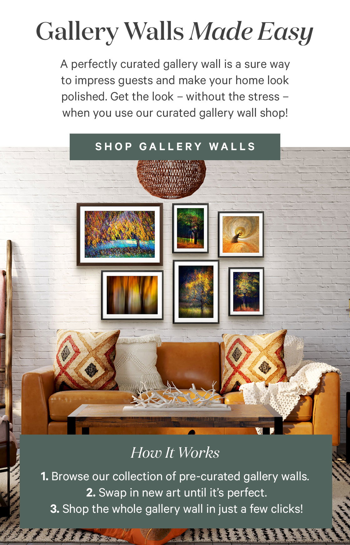 Art.com: 3 steps to your dream gallery wall. | Milled
