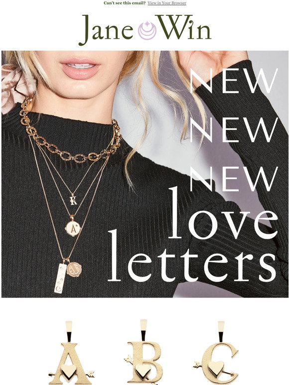 Jane Win: NEW Love Letters - 10k Letter with Heart & Arrow 💘 | Milled