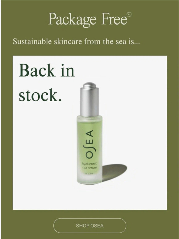 Package Free Shop: OSEA is back! | Milled