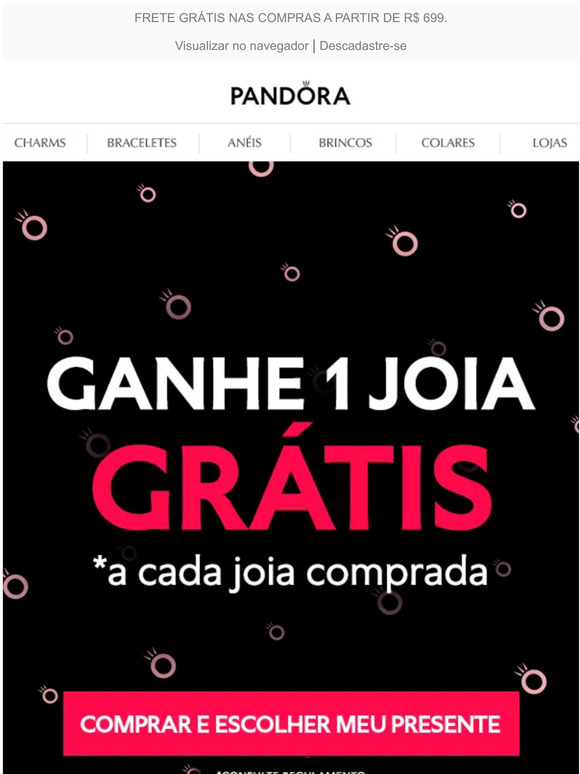 Pandora: Já garantiu seu PRESENTE Pandora? Vem ganhar o seu! | Milled