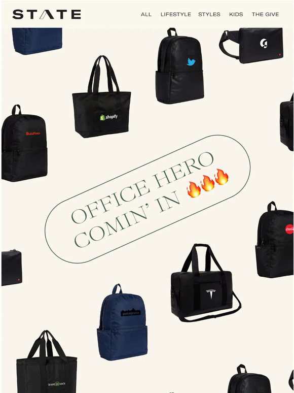 State Bags: Be The Office Hero | Milled