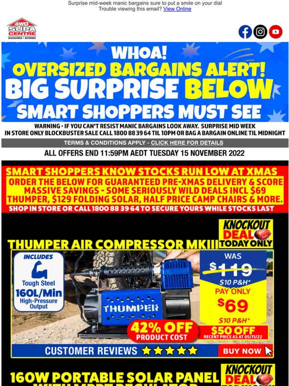 Supacentre: WHOA - Oversized Bargains Alert - BIG SURPRISE INSIDE ...