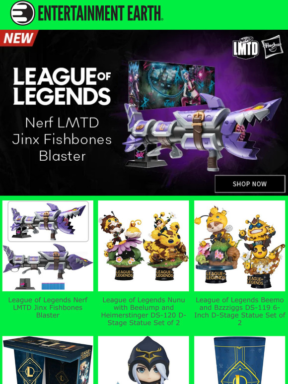 Entertainment Earth: New League of Legends Nerf LMTD Jinx Fishbones ...