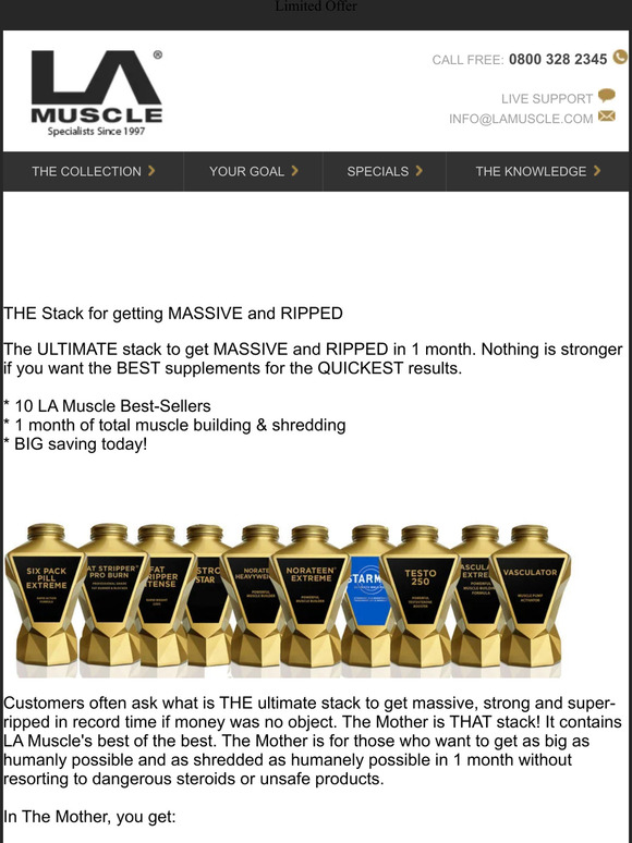 LA Muscle: The Mother - Save £266 today on 10 of the best supplements ...
