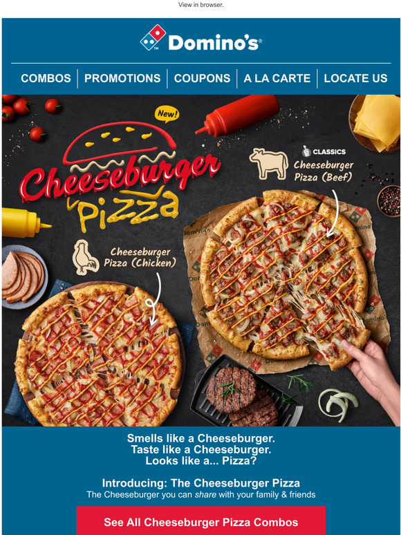 Domino's Pizza: It's a Cheeseburger. It's a Pizza. It's... Cheeseburger ...