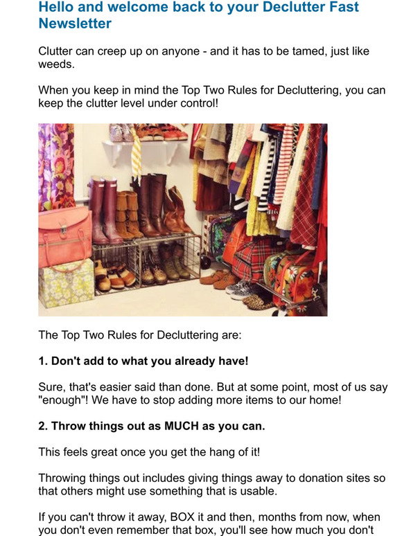 Declutter Fast 💙☕ The Top 2 Rules Of Decluttering Milled