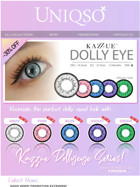 Uniqso: Our Favorite Kazzue Dolly Eye Contacts Are Back With DISCOUNT ...