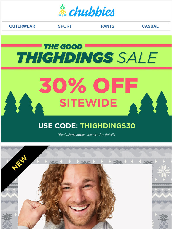 Chubbies: GOOD THIGHDINGS WE BRING | Milled