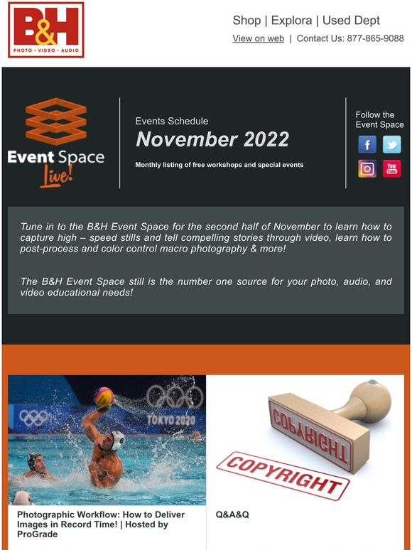 B&H Photo: The B&H Event Space has you covered with the virtual educational content you need ...