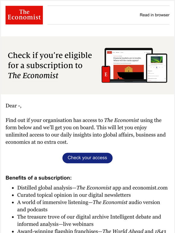 The Economist: Find out if your organisation has access to The ...