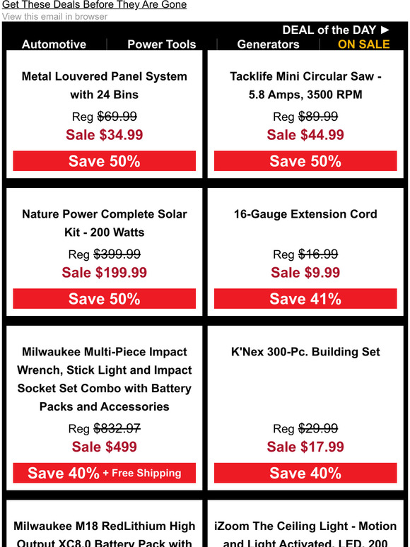 Northern Tool: Save Up to 50% + Claim FREE Gift Card Up To $100 Value ...