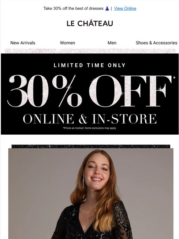 Le Château: Take 30% off the best of dresses 👗 | Milled