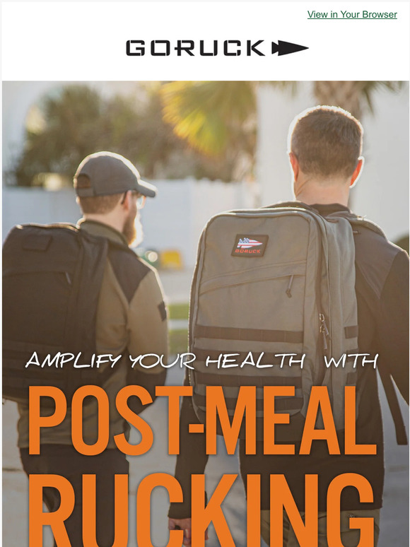 GORUCK: Amplify Your Health with a Post-Meal Ruck | Milled