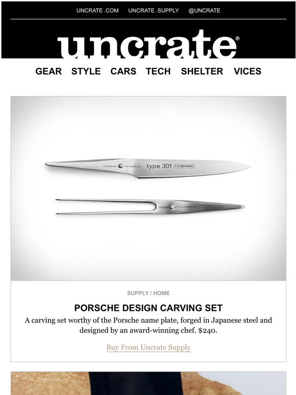 Uncrate: Porsche Design Carving Set & more | Milled