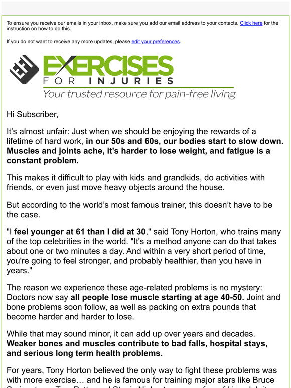 Exercises For Injuries: 61-Yr old credits stunning transformation to ...