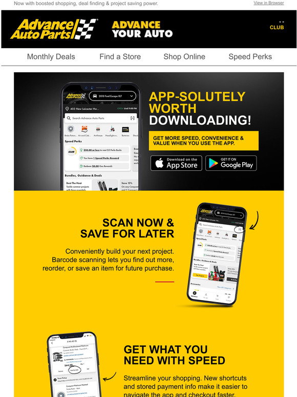 Advance Auto Parts: Test Drive Our Upgraded App | Milled