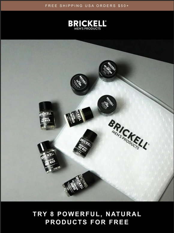 Brickell Men's Products: Try 8 Skincare Products, Free | Milled