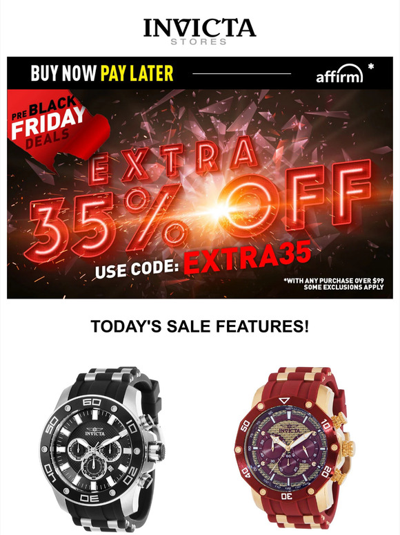 Invicta: 🔝🤑 1000+ TOP Styles With An EXTRA 35% OFF🤑🔝 | Milled