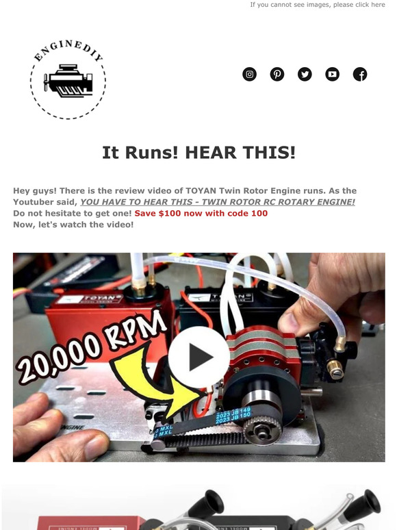 Enginediy: Can You Hear Me Now? - TOYAN TWIN ROTOR ENGINE | Milled