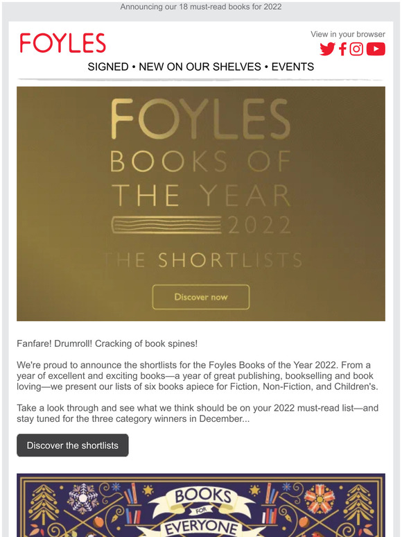 Foyles: Foyles Books of the Year 2022: The Shortlists 🏆 | Milled