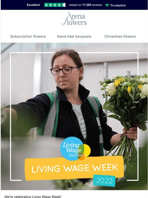 Arena Flowers: Proud to be a Real Living Wage employer! | Milled