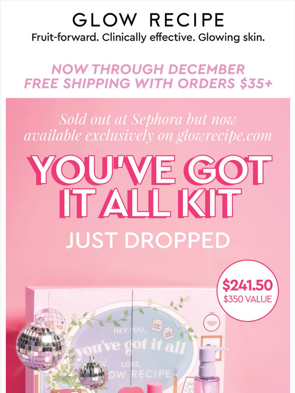 Glow Recipe: NEW Vault Kit just dropped 🪩 | Milled