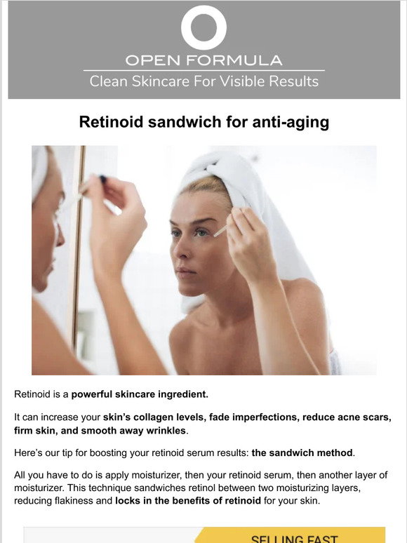 Open Formula: Retinoid sandwich for anti-aging | Milled