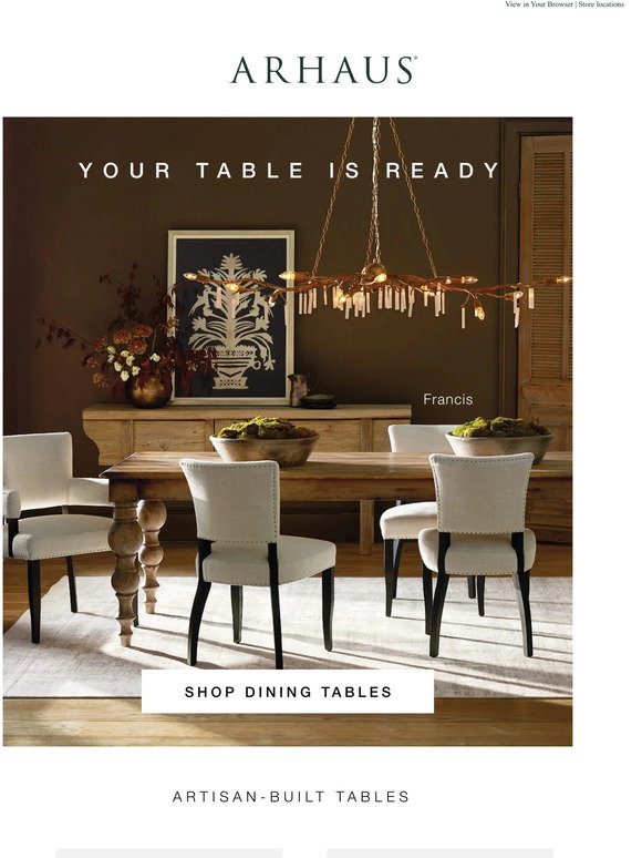 Arhaus: Your Table is Ready | Milled