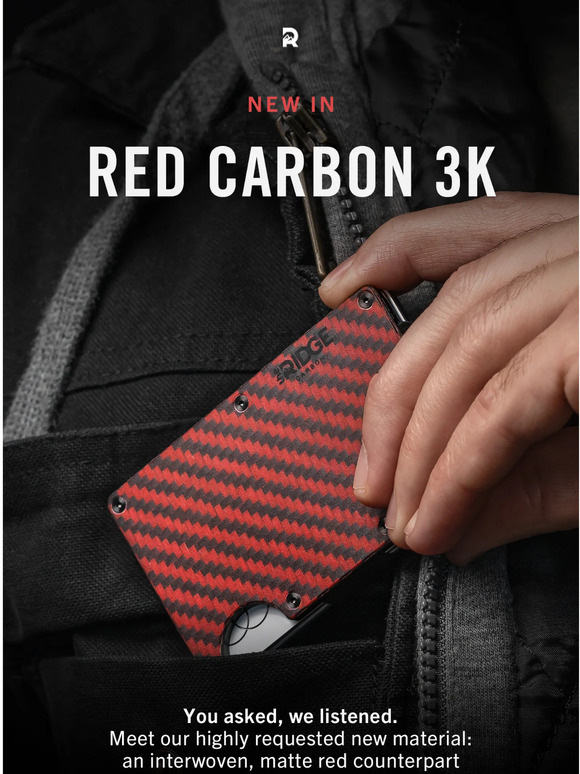 The Ridge: NEW: Red Carbon 3K | Milled