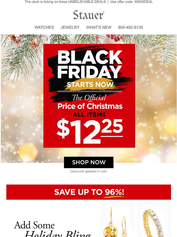 Stauer: Our Most Popular Sale is Back - $12.25 is the Official Price of ...