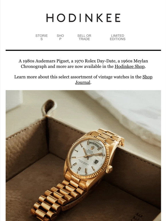 Hodinkee: Vintage Watches This Week: A 1980s Audemars Piguet, A 1970 ...